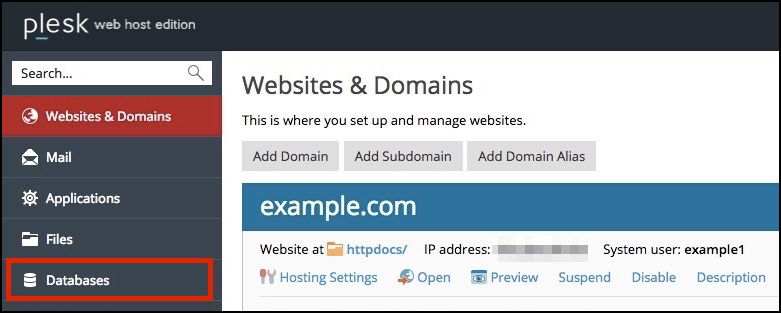 How To Upload Or Restore Database Using Plesk Panel Diadem Technologies Hosting Knowledgebase
